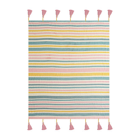 Click here for Lr Home Angel Stripe Washable Reversible Throw  On... prices