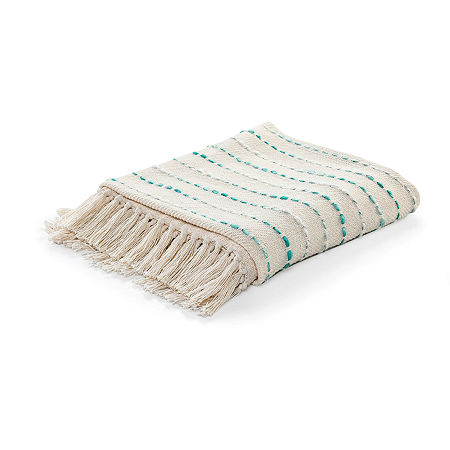 Click here for Lr Home Tony Stripe Reversible Throw  One Size  Wh... prices