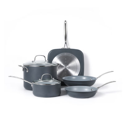 Commercial Chef 7-pc. Non-Stick Cookware Set CHECO7, Color: Dark Gray ...