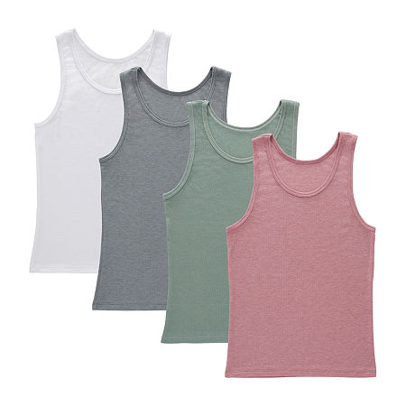 Click here for Girls Hanes(R) 4pk. Super Soft Tank Top Undershirt... prices