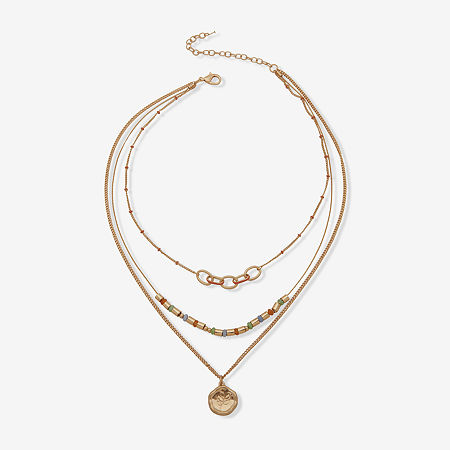 Click here for a.n.a Gold Tone Womens 17 Inch Strand Necklace  On... prices