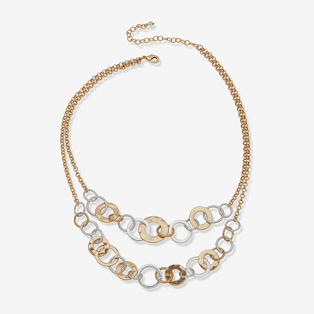 Click here for a.n.a Two Tone Hammered Womens 16 Inch Collar Neck... prices