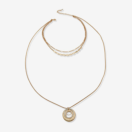 Click here for a.n.a Hammered Womens 16 Inch Strand Necklace  One... prices