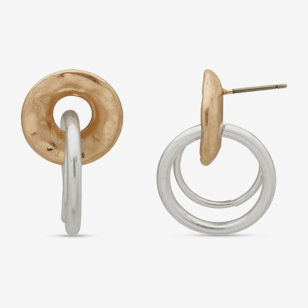 Click here for a.n.a Two Tone Hammered Womens Drop Earrings  One... prices