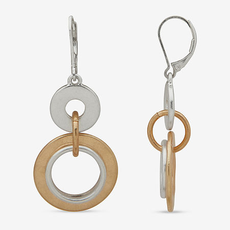 Click here for a.n.a Two Tone Hammered Womens Drop Earrings  One... prices