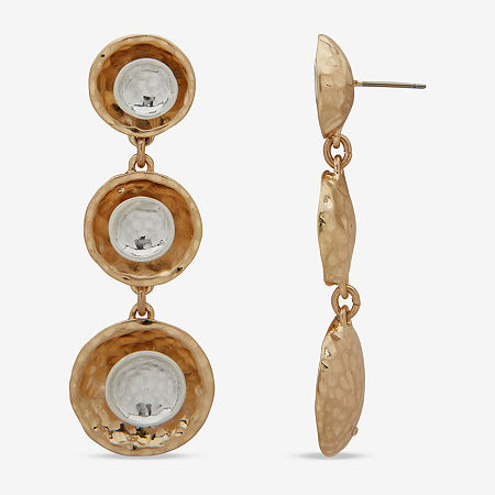 Click here for a.n.a Two Tone Hammered Womens Drop Earrings  One... prices