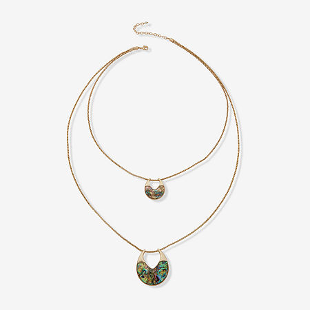 Click here for a.n.a Gold Tone Womens 24 Inch Pendant Necklace  O... prices