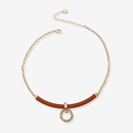 Click here for Worthington Gold Tone Cognac Leather Frontal Women... prices