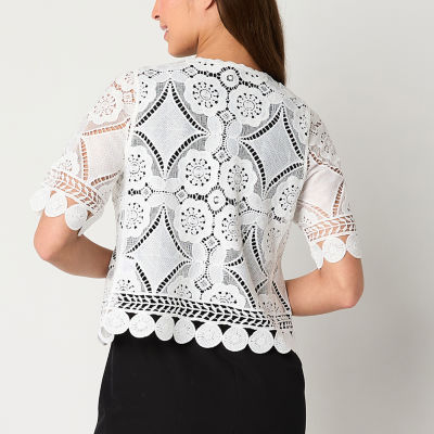 Rabbit Rabbit Rabbit Design Womens Round Neck Short Sleeve Shrug Petite ...