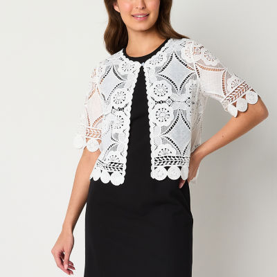 Rabbit Rabbit Rabbit Design Womens Round Neck Short Sleeve Shrug Petite ...