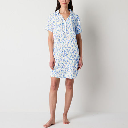 Click here for Liz Claiborne Womens Poplin Short Sleeve Nightshir... prices