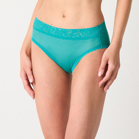 Click here for Ambrielle Everyday High Cut With Lace Trim Panty... prices