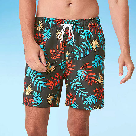 Click here for Arizona Mens Striped Swim Trunks  Medium  Blue prices
