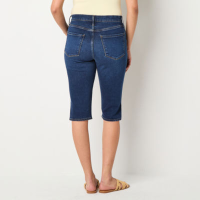 a.n.a High Rise Denim Capri Pants, Color: Dk Icon Blue - JCPenney