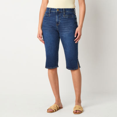 a.n.a High Rise Denim Capri Pants, Color: Dk Icon Blue - JCPenney