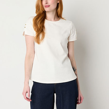 Click here for Liz Claiborne Womens Round Neck Short Sleeve Blous... prices
