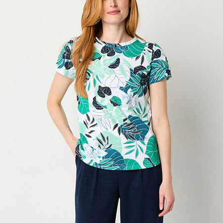 Click here for Liz Claiborne Womens Round Neck Short Sleeve Blous... prices
