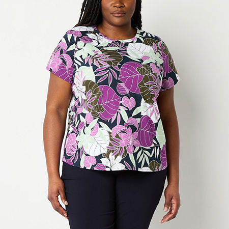 Click here for Liz Claiborne Womens Plus Round Neck Short Sleeve... prices