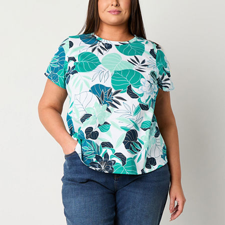 Click here for Liz Claiborne Womens Plus Round Neck Short Sleeve... prices