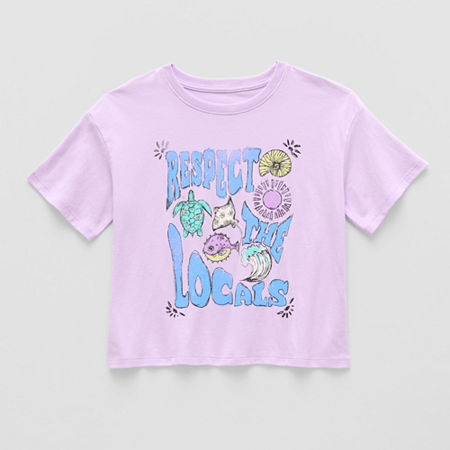 Click here for Thereabouts Boxy Little & Big Kid Girls Crew Neck... prices
