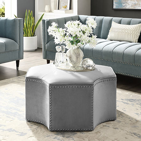 Click here for Inspired Home Fiorella Upholstered Ottoman  One Si... prices