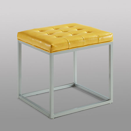 Click here for Inspired Home Newton Tufted Ottoman  One Size  Yel... prices
