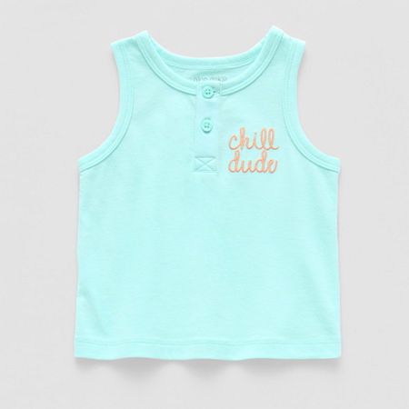 Click here for Okie Dokie Baby Boys Henley Neck Sleeveless Tank T... prices