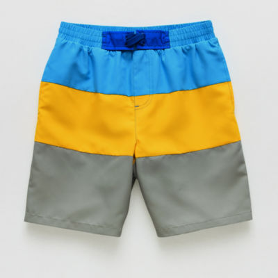Thereabouts Little & Big Kid Boys Color Block At The Knee Board Shorts ...