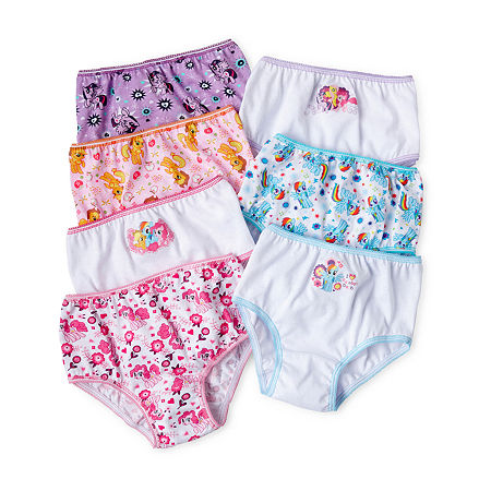 Click here for Little Girls My Little Pony 7 Pack Brief Panty Gup... prices
