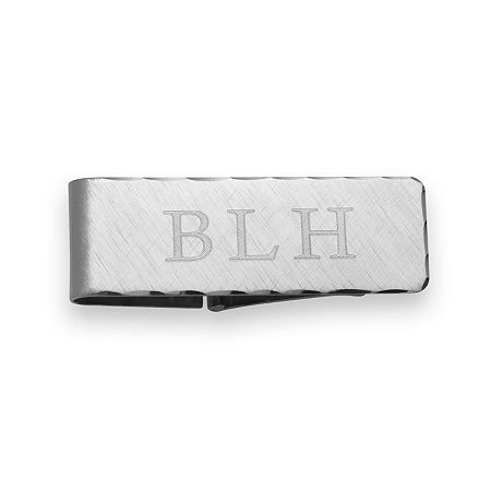 Click here for Personalized Hinged Money Clip with Scallop Edges... prices