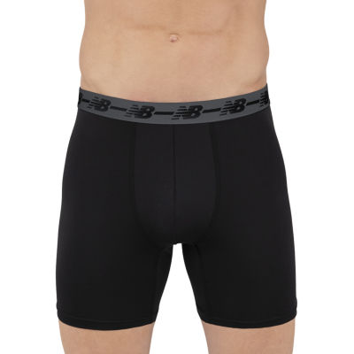 New Balance Mens 4 Pack Boxer Briefs, Color: Black - JCPenney