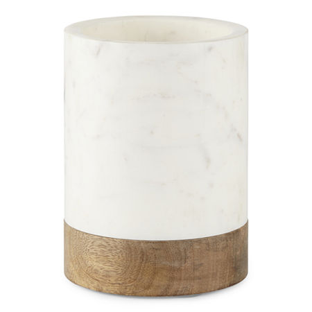 Click here for Linden Street Mango Wood & Marble Utensil Holder... prices