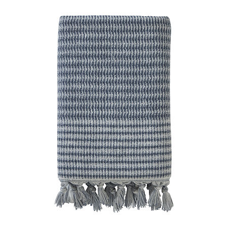 Skl Home Long Borough Turkish Cotton Bath Towel  54 x 28 - Denim Blue
