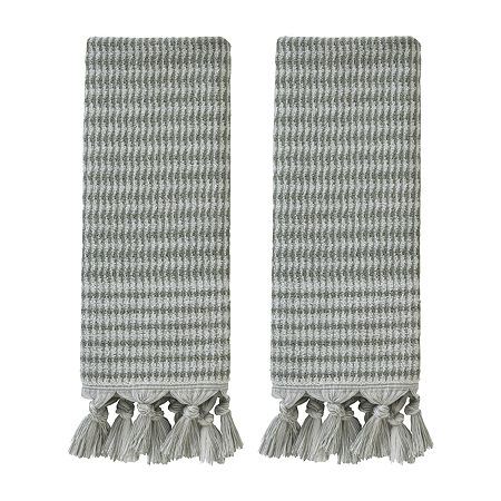Skl Home Long Borough Turkish Cotton 2 Piece Hand Towel Set  26 x 16 - Sage