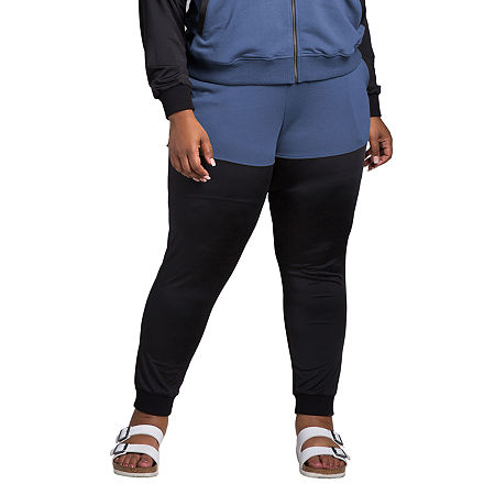 Click here for Womens Plus Size Curvy Fit Contrast Blocked Jogger... prices
