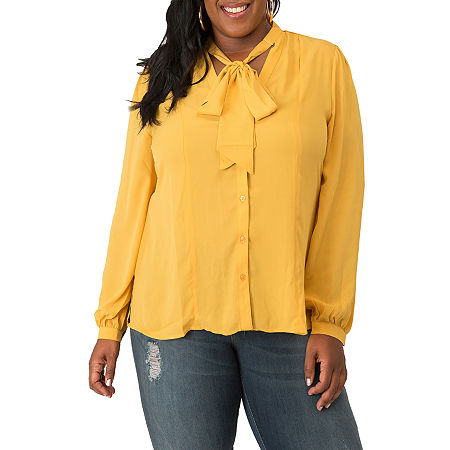 Click here for Poetic Justice Plus Womens Long Sleeve Blouse  1x... prices