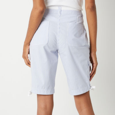St. John's Bay Womens Mid Rise Stretch Fabric Bermuda Short
