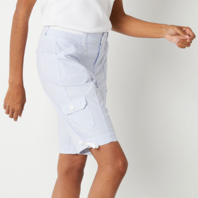 St. John's Bay Womens Mid Rise Stretch Fabric Bermuda Short