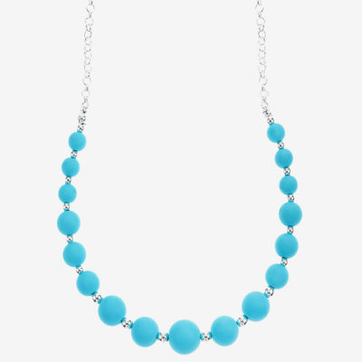 Liz Claiborne Womens Silver Tone 17 Inch Collar Necklace - JCPenney