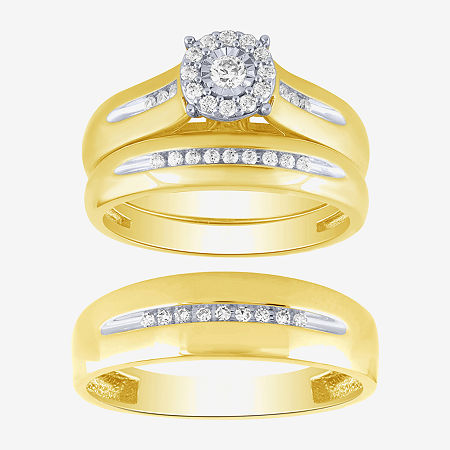 Click here for Unisex Adult 1/3 CT. T.W. White Diamond 10K Two To... prices