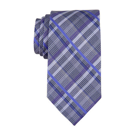 Click here for Stafford Plaid Tie  One Size  Purple prices