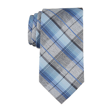 Click here for Stafford Asai Plaid Tie  One Size  Gray prices