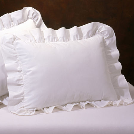 Click here for Levinsohn Textile Ruffled Pillow Sham  One Size  W... prices