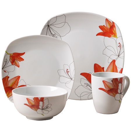 Tabletops Unlimited Lily 16-Pc. Dinnerware Set  Service for 4 - Multi Clr