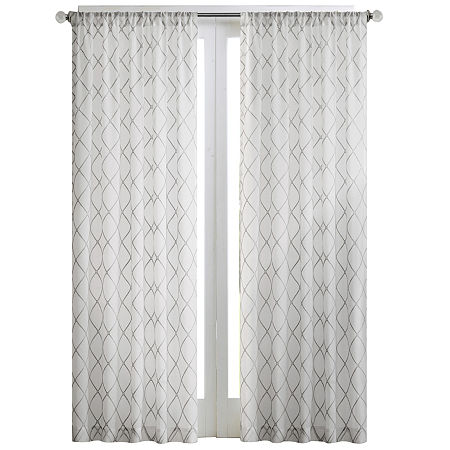 Click here for Madison Park Iris Diamond Rod Pocket Sheer Single... prices
