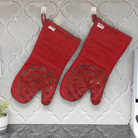 Click here for T-Fal Silicone 2-pc. Oven Mitt Set  One Size  Red prices