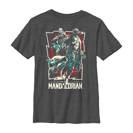 Click here for Mandalorian Little & Big Kid Boys Crew Neck Short... prices