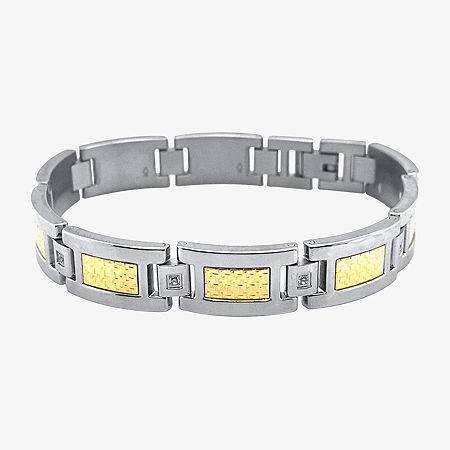 Click here for Mens Stainless Steel Round 8 1/2 Inch Link Bracele... prices