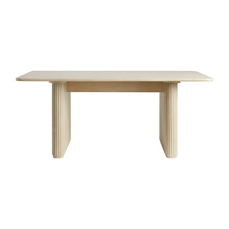 Click here for Walker Edison Rectangular Wood-Top Dining Table  O... prices