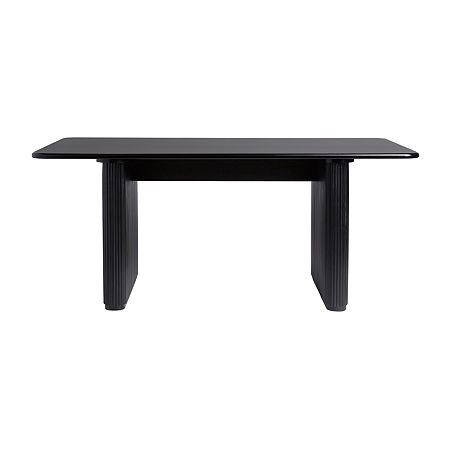 Click here for Walker Edison Rectangular Wood-Top Dining Table  O... prices